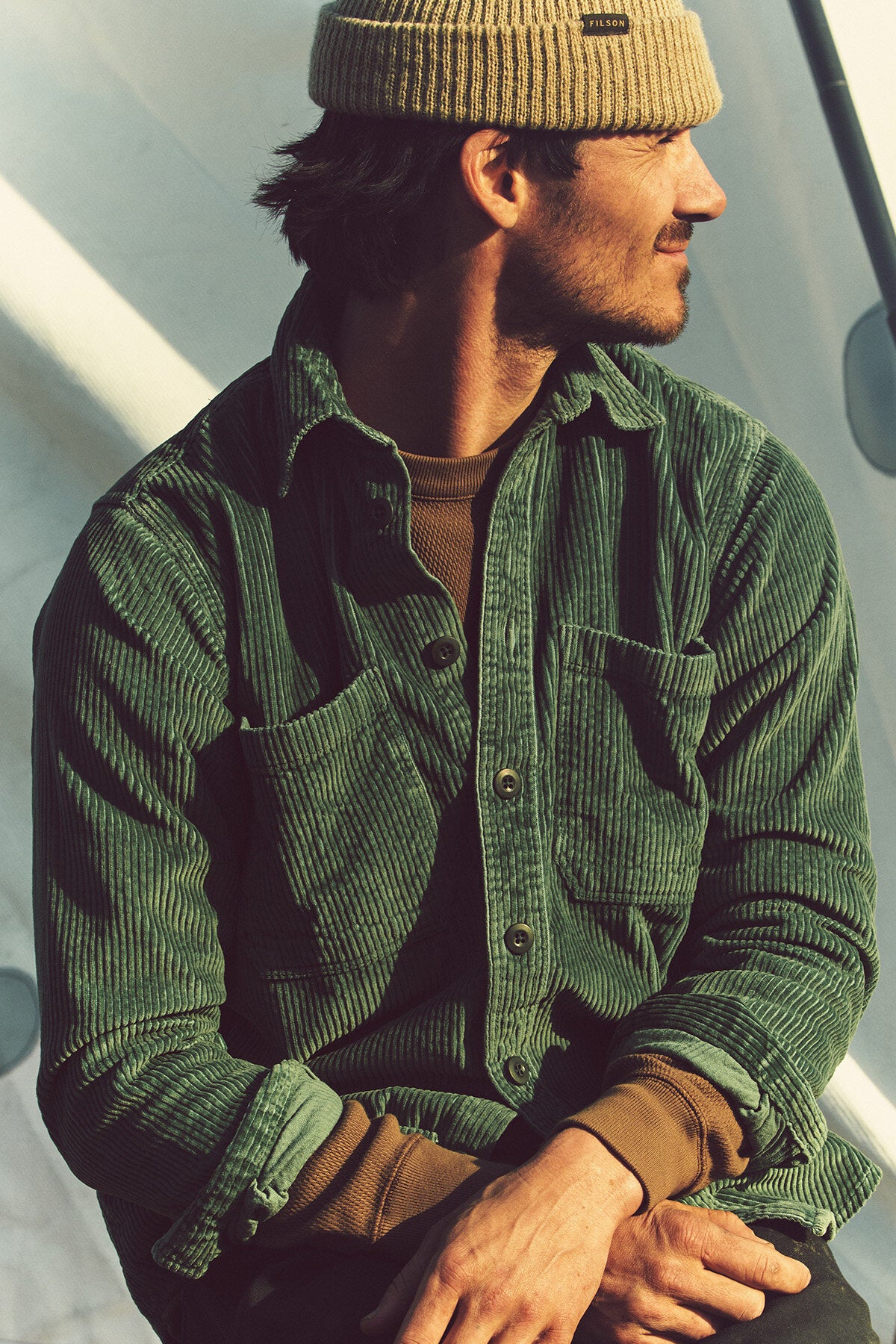 Filson Man 6-WALE CORDUROY SHIRT Seabed green | Uomo | WP Store