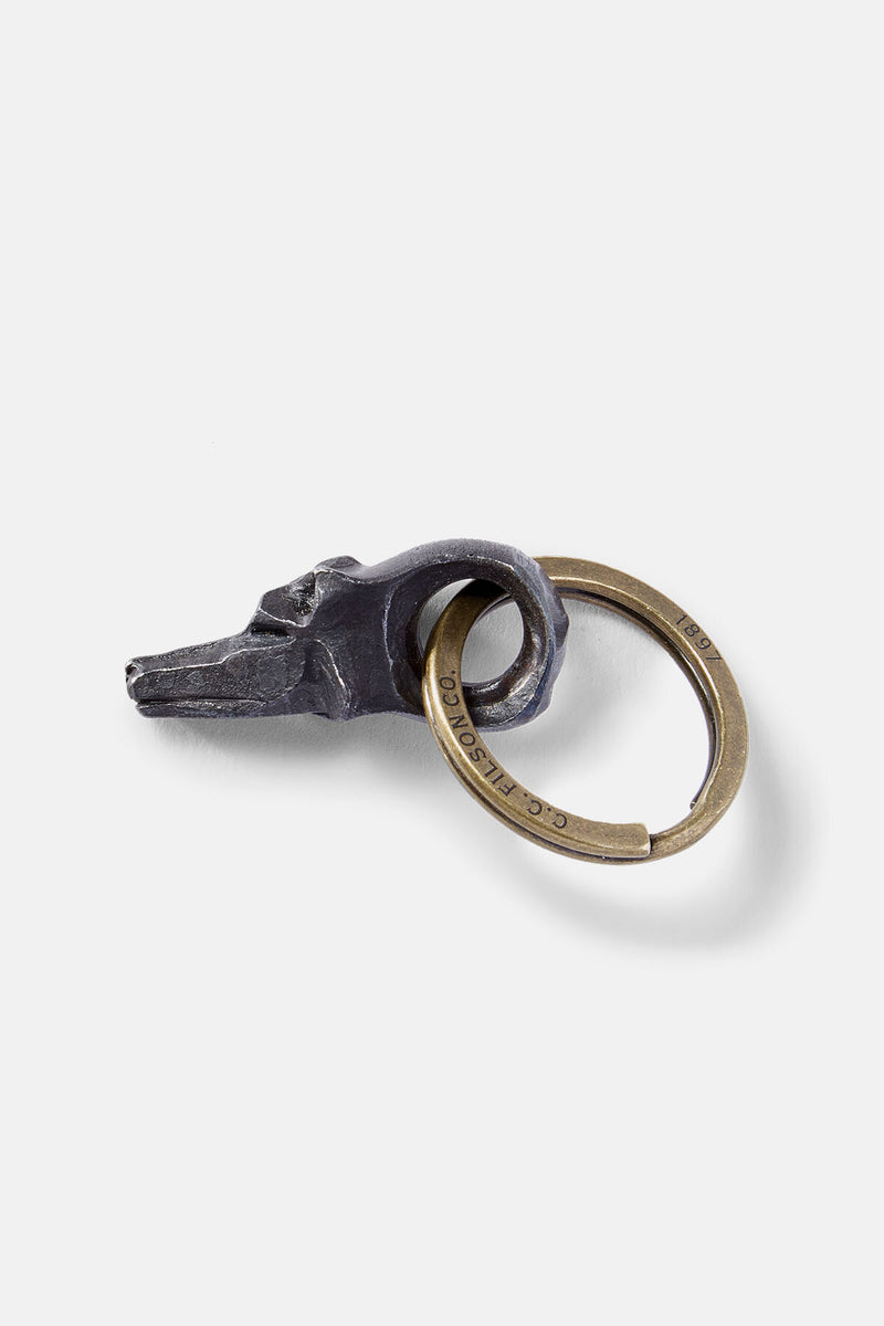 WOLF HEAD KEY FOB - SHORT Steel by Filson Man | Men | WP Store