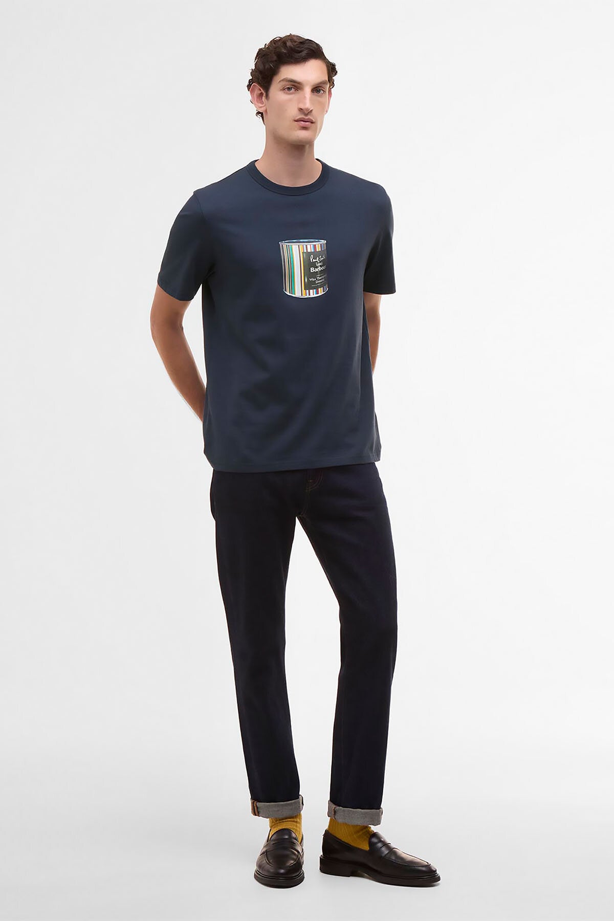 Barbour T-shirt con stampa barattolo di cera Paul Smith loves Barbour ...