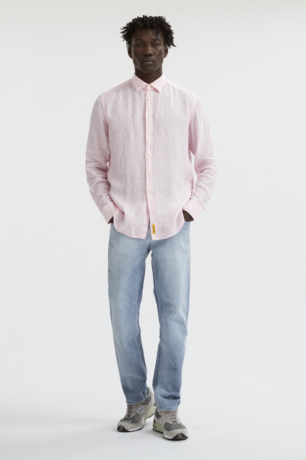 B.d.baggies Camicia Bradford in lino Pink | Uomo | WP Store