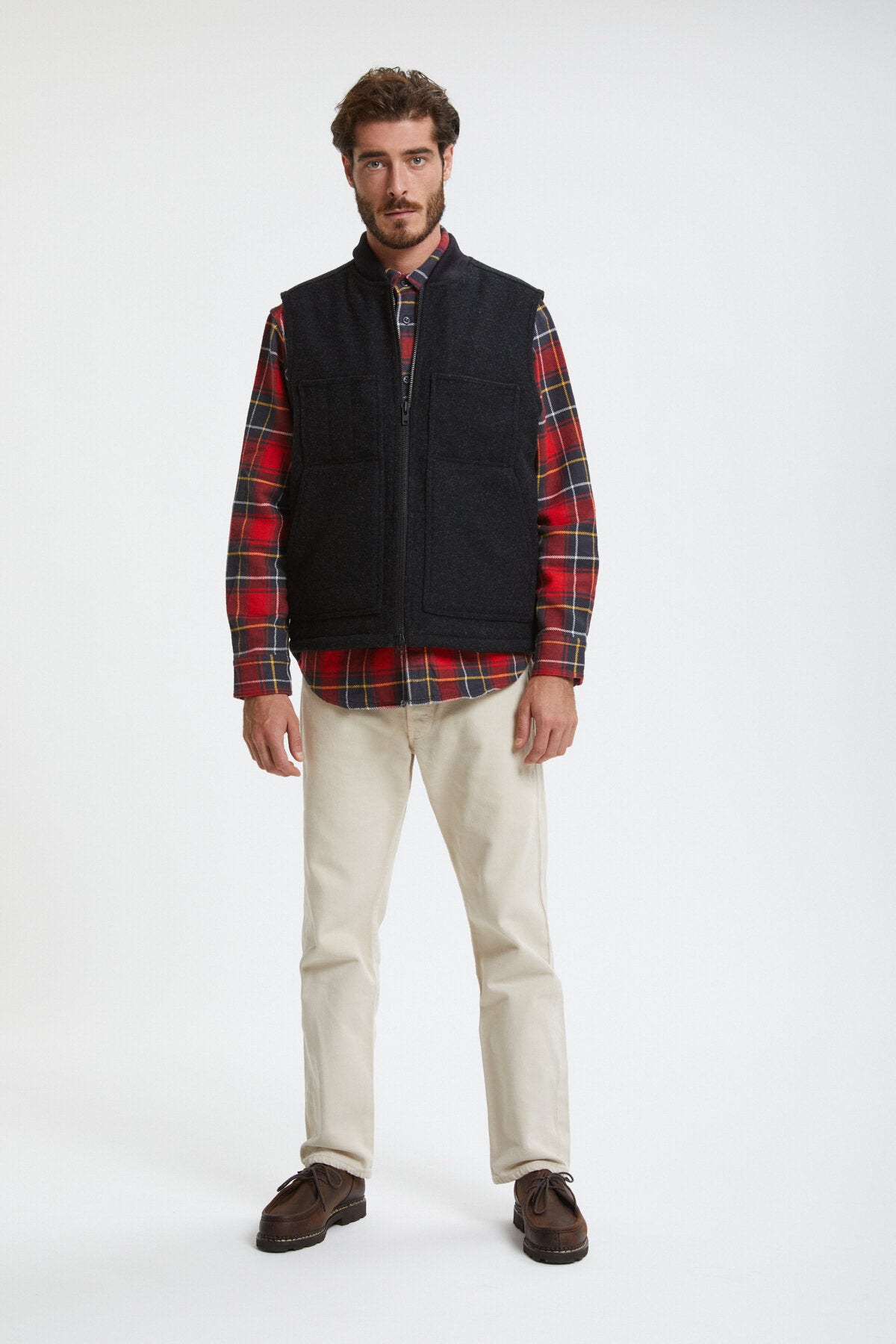 Filson Man LINED MACKINAW WOOL WORK VEST Charcoal | Uomo | WP Store