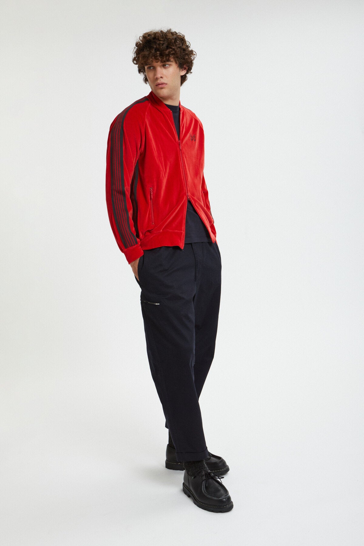 Velour Track Jacket Red by Needles | Men | WP Store